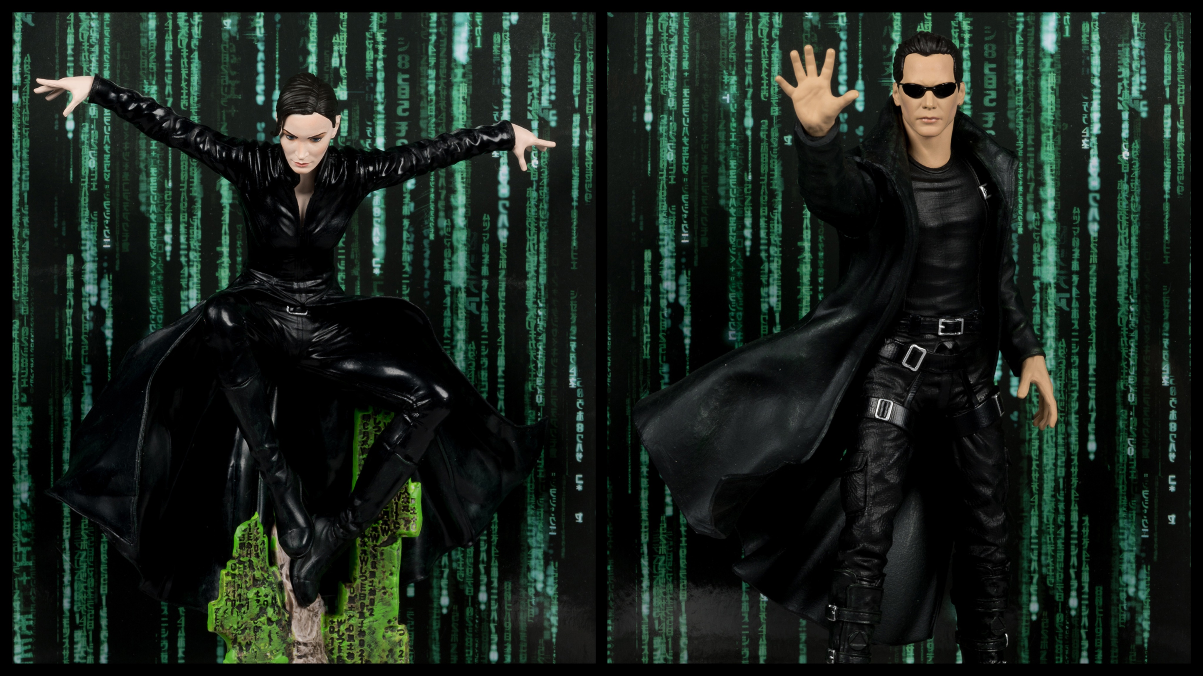 Movie Maniacs The Matrix Neo and Trinity Figures - Movie Ties